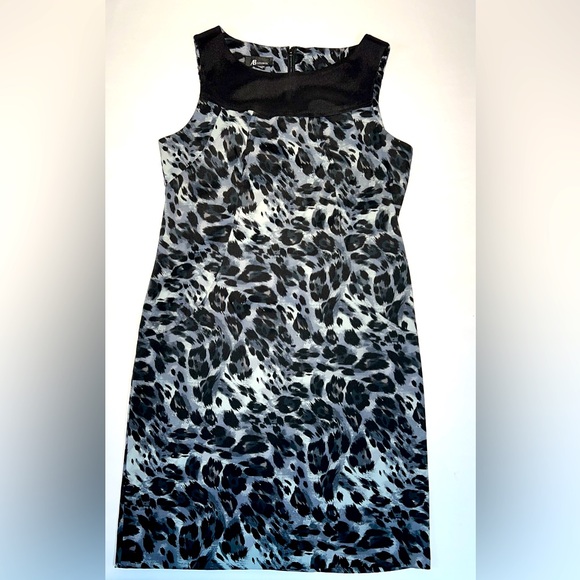AB Studio | Dresses | Gray Leopard Print Ab Studio Sheath Dress | Poshmark